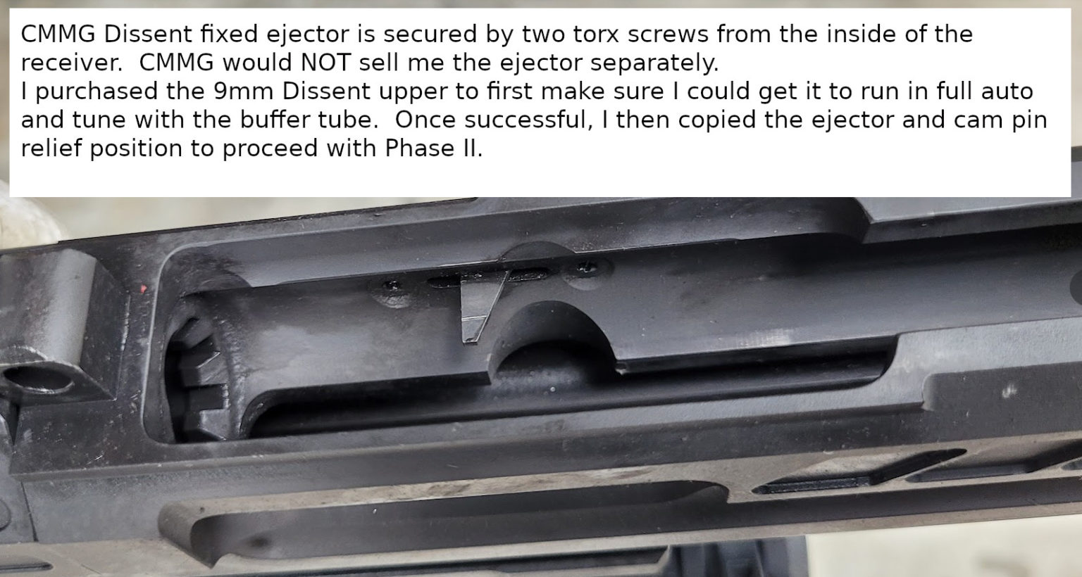 Ultimate Full Auto CMMG RDB Fixed Ejector Project (hybrid Dissent 9mm ...