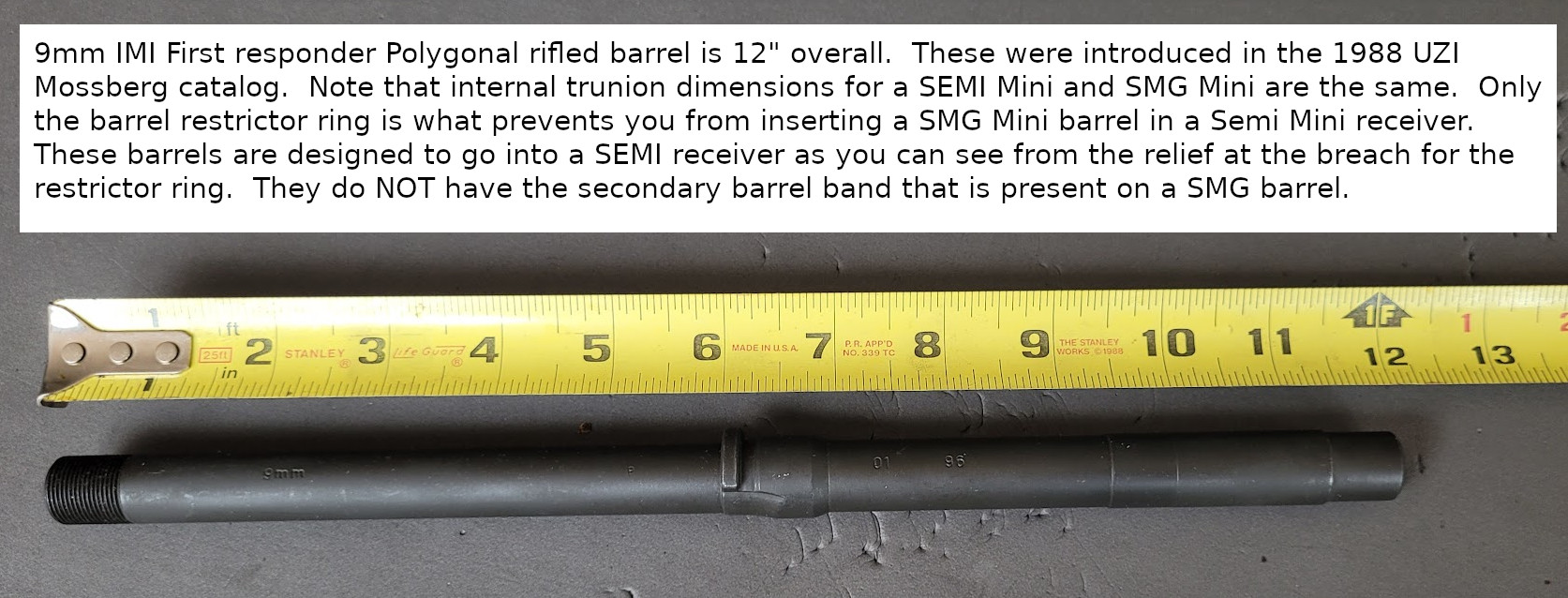 Mini UZI Polygonal Rifled Barrels – C3Junkie LLC